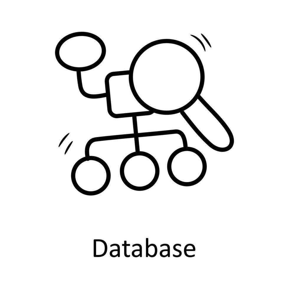 Database Vector Outline Icon Design Illustration Business Symbol On