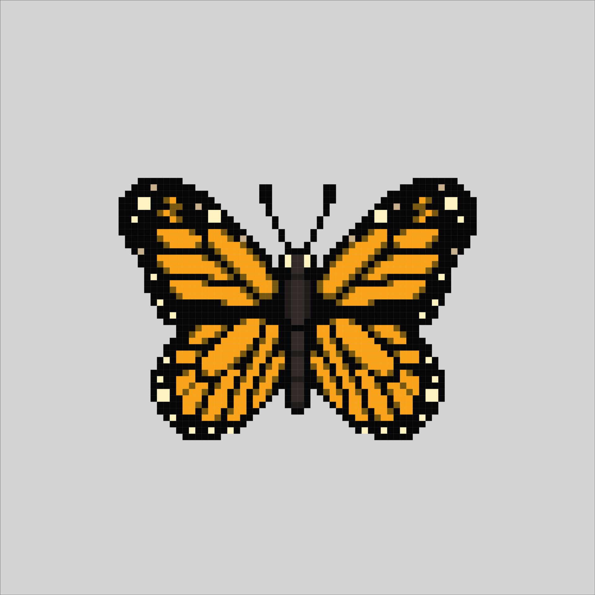 pixel art butterfly. Butterfly insect pixelated design for logo, web ...