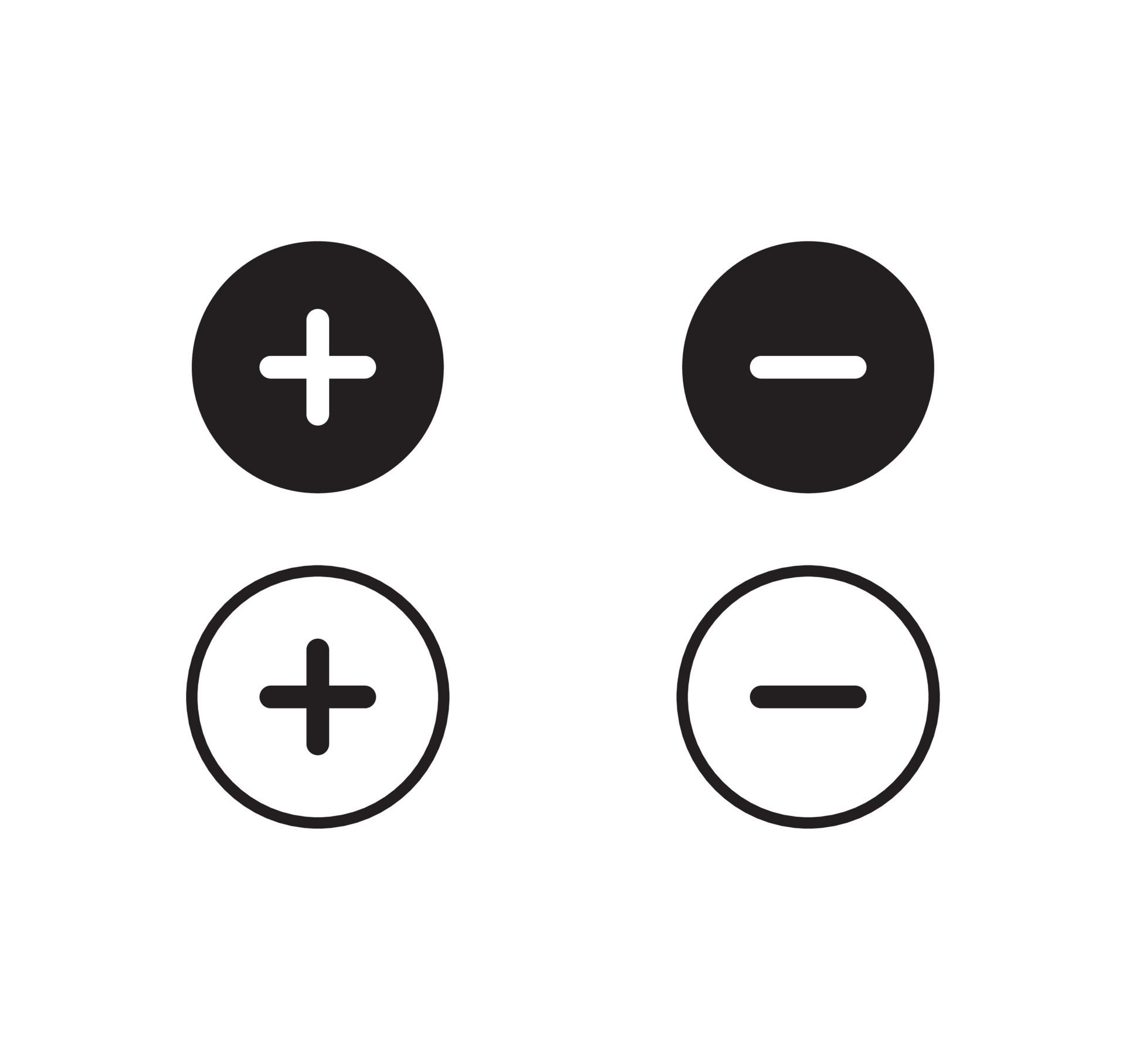 Plus And Minus Icon Set Plus And Minus Sign 23685344 Vector Art At plus-and-minus-icon-set-plus-and-minus-sign-23685344-vector-art-at