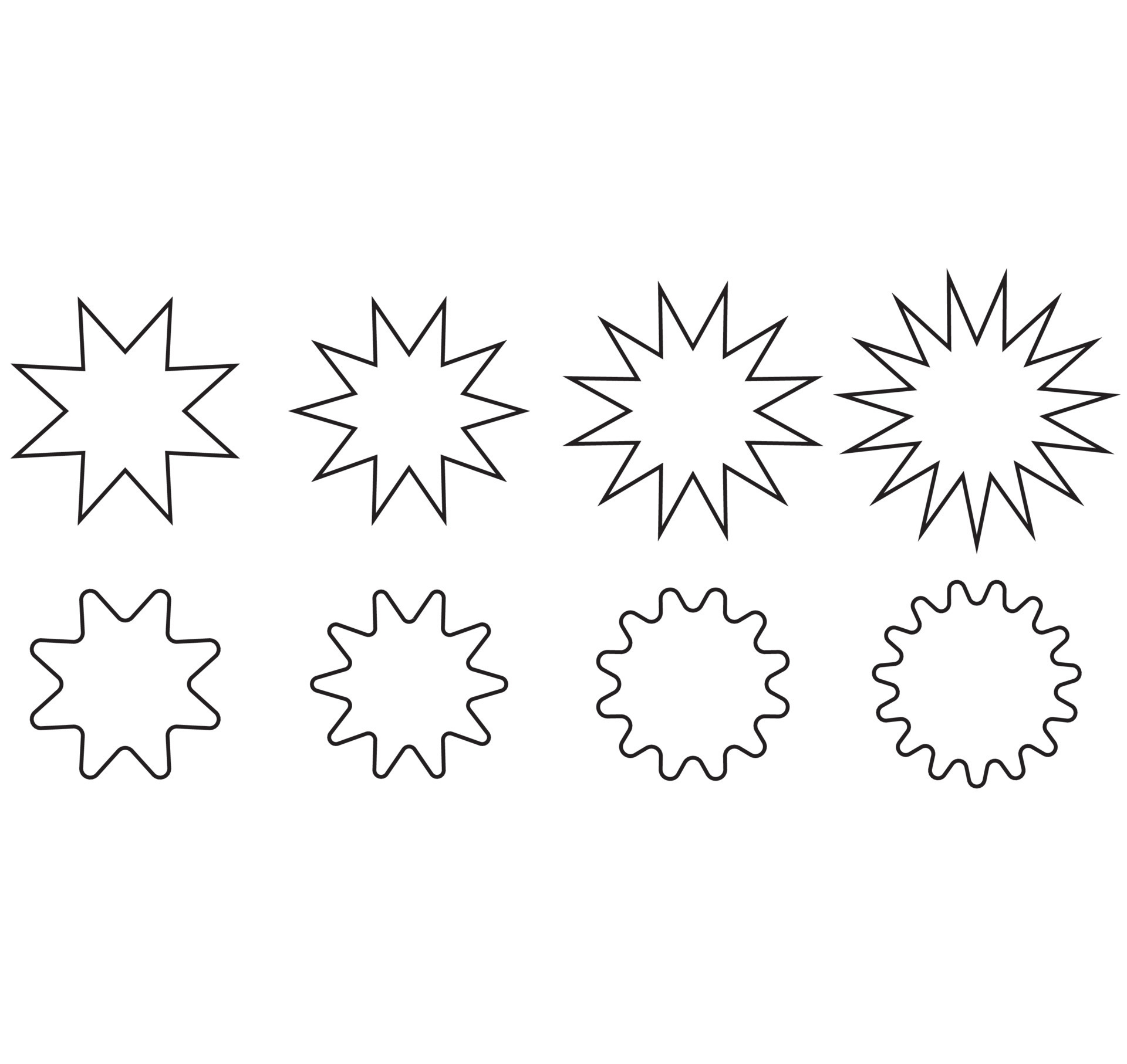 Star shape icon set. Star symbol icon set. 23685347 Vector Art at Vecteezy