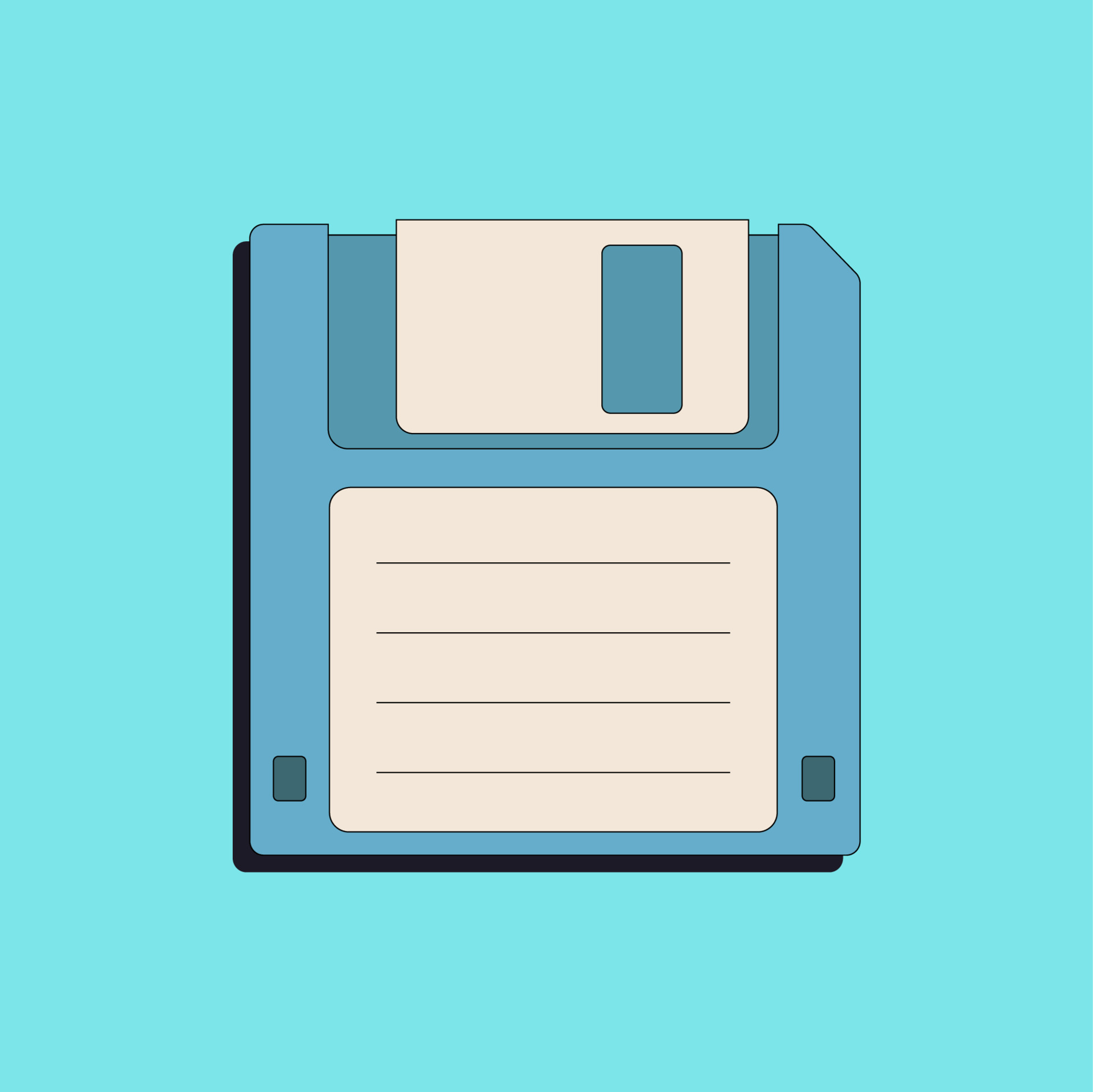 Retro floppy disk icons in flat style isolated on blue background. Nostalgia for 1990s 23686222 ...