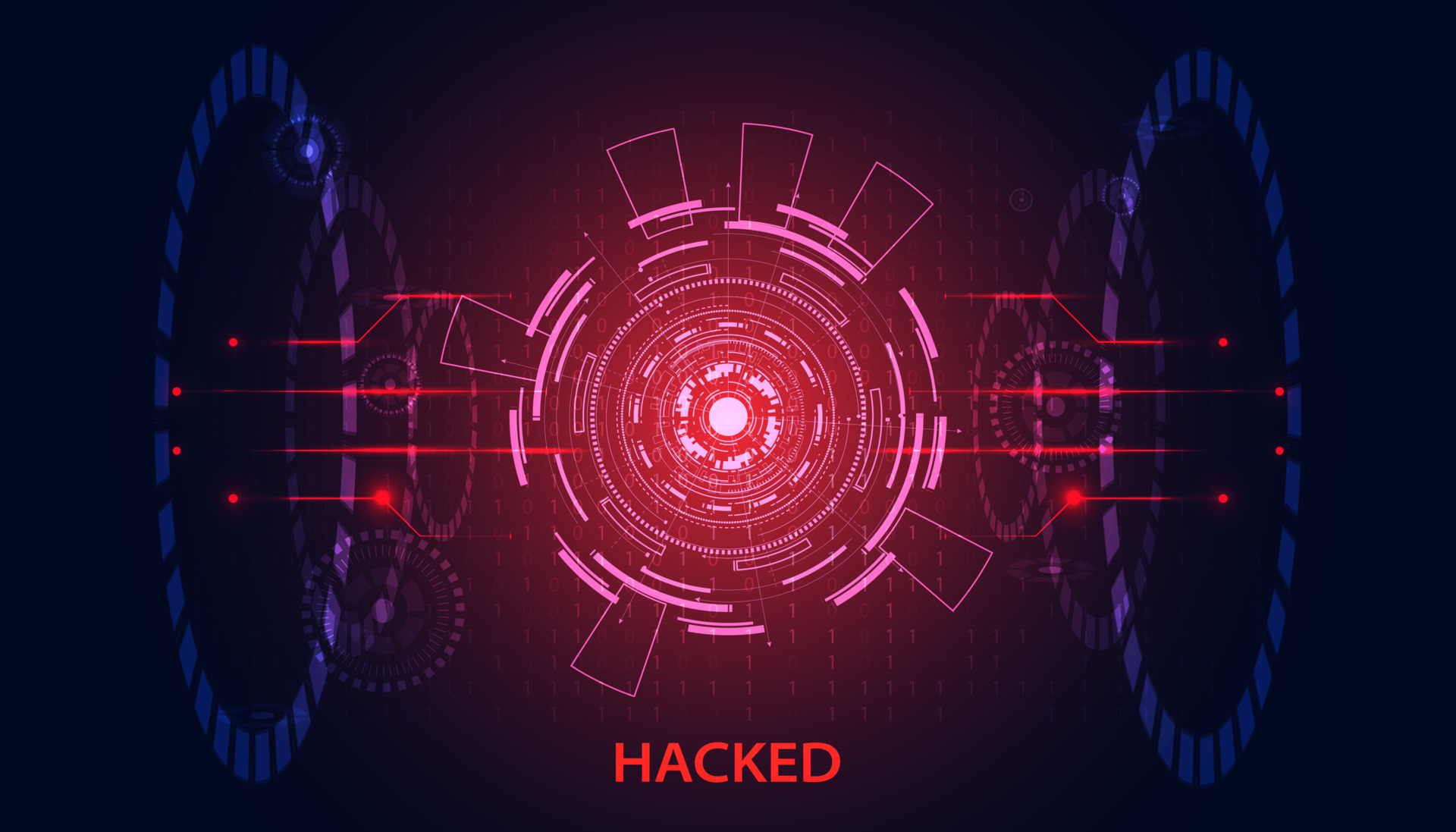 Abstract Risk Warning Symbol Danger Concept Background Circle Circuit Background Computer