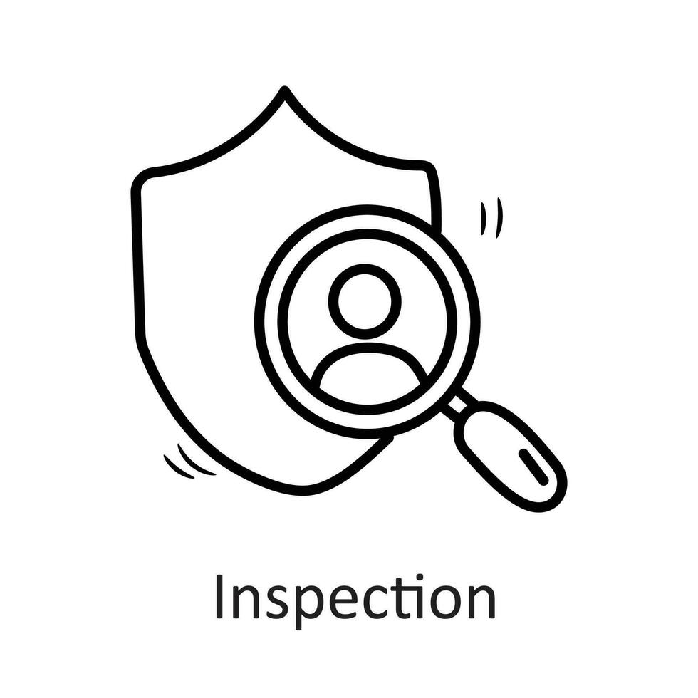 Inspection vector outline Icon Design illustration. Security Symbol on ... Inspection vector outline Icon Design illustration. Security Symbol on ...