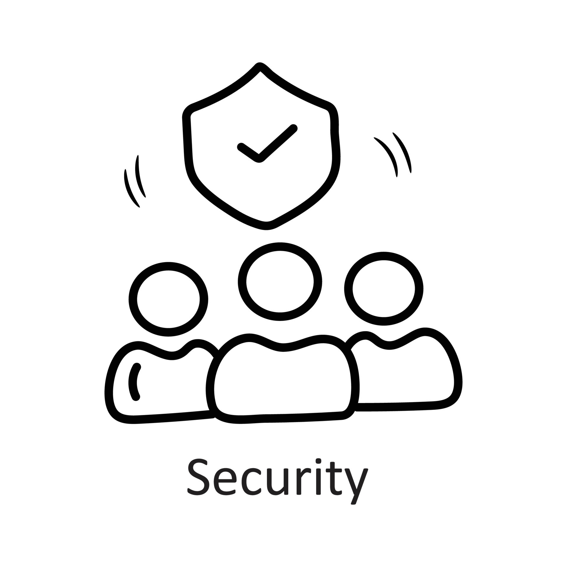 Security Vector Outline Icon Design Illustration Security Symbol On White Background Eps 10