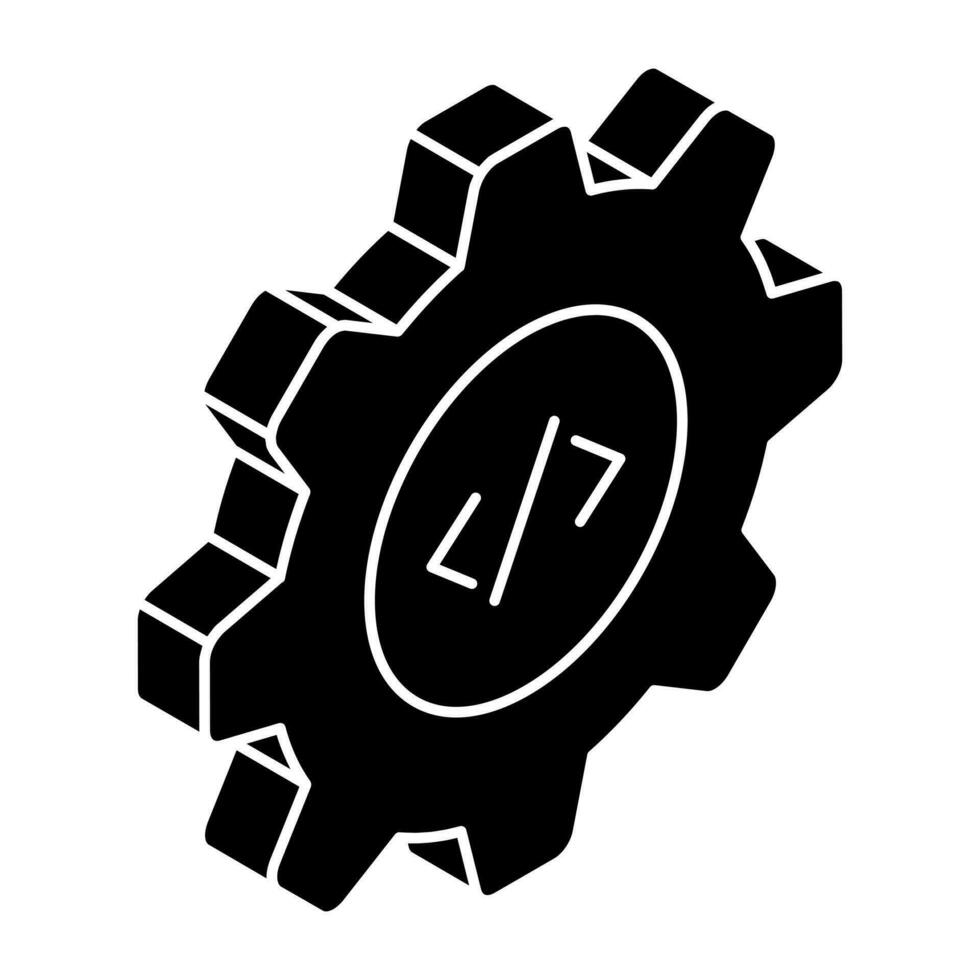 A flat design icon of programming 23690280 Vector Art at Vecteezy