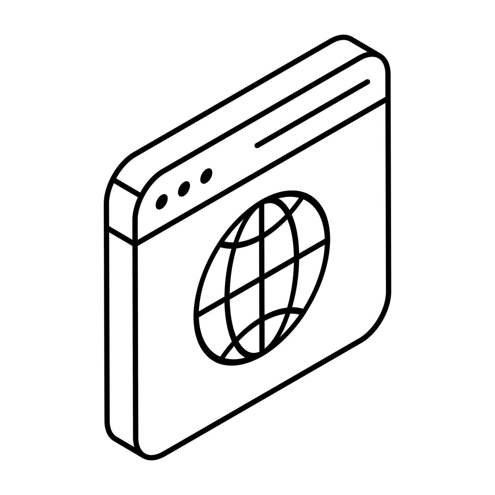 A linear design icon of web browser 23691066 Vector Art at Vecteezy