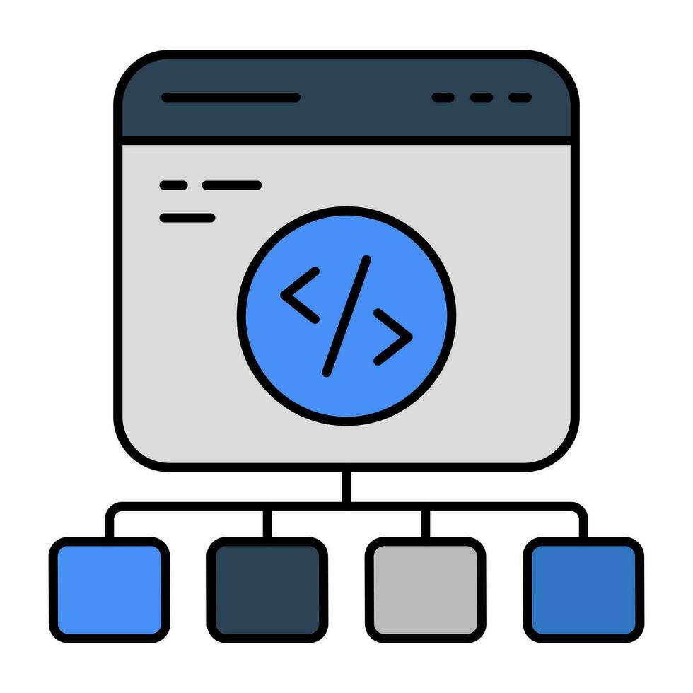 Unique design icon of web coding 23709620 Vector Art at Vecteezy