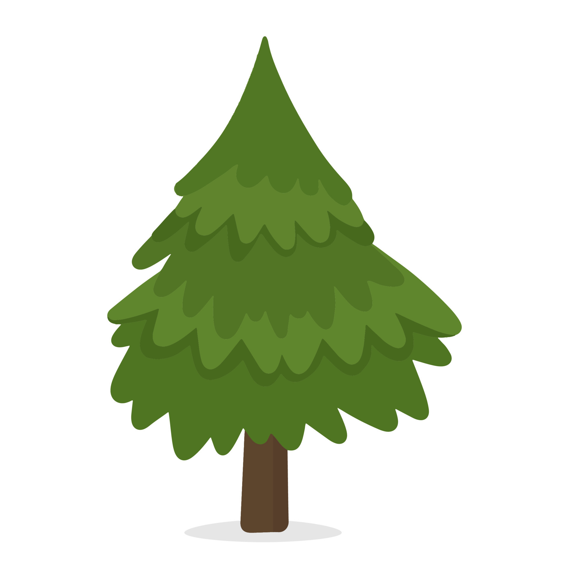 Cartoon Pine Tree, clip art, sticker 23712158 Vector Art at Vecteezy