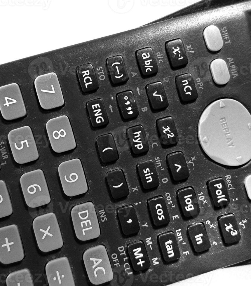 Close up photo of the buttons in the scientific calculator. 23721107 ...