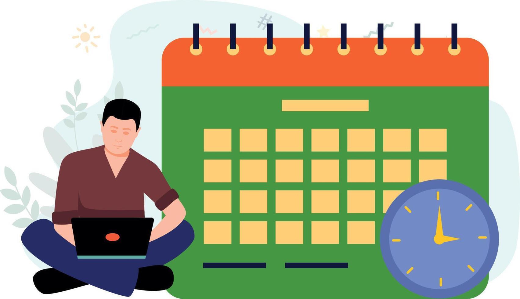 El Niño Está Trabajando En La Computadora Portátil 23723089 Vector En Vecteezy