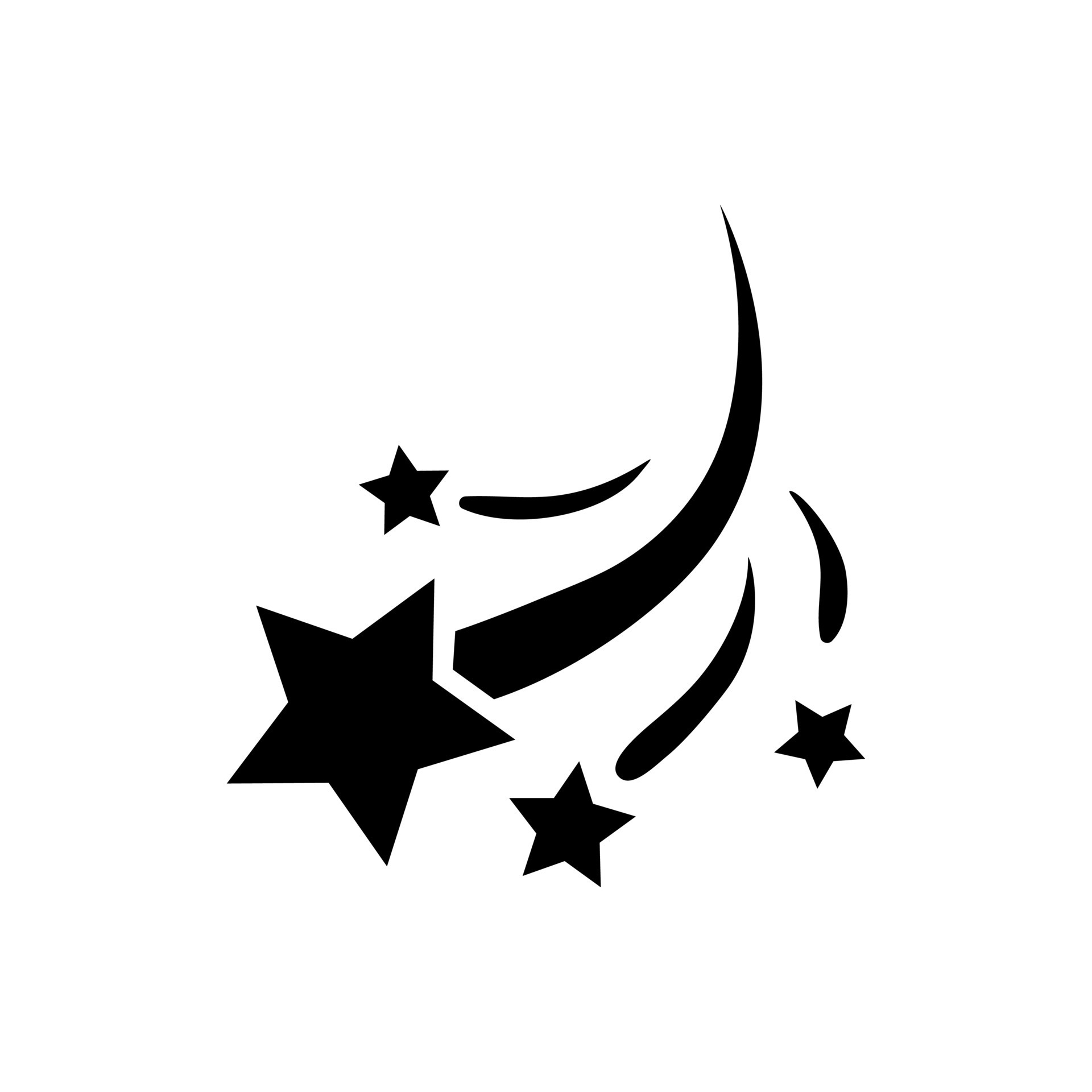Shooting stars icon vector. Comet tail or star trail illustration sign ... Shooting stars icon vector. Comet tail or star trail illustration sign ...