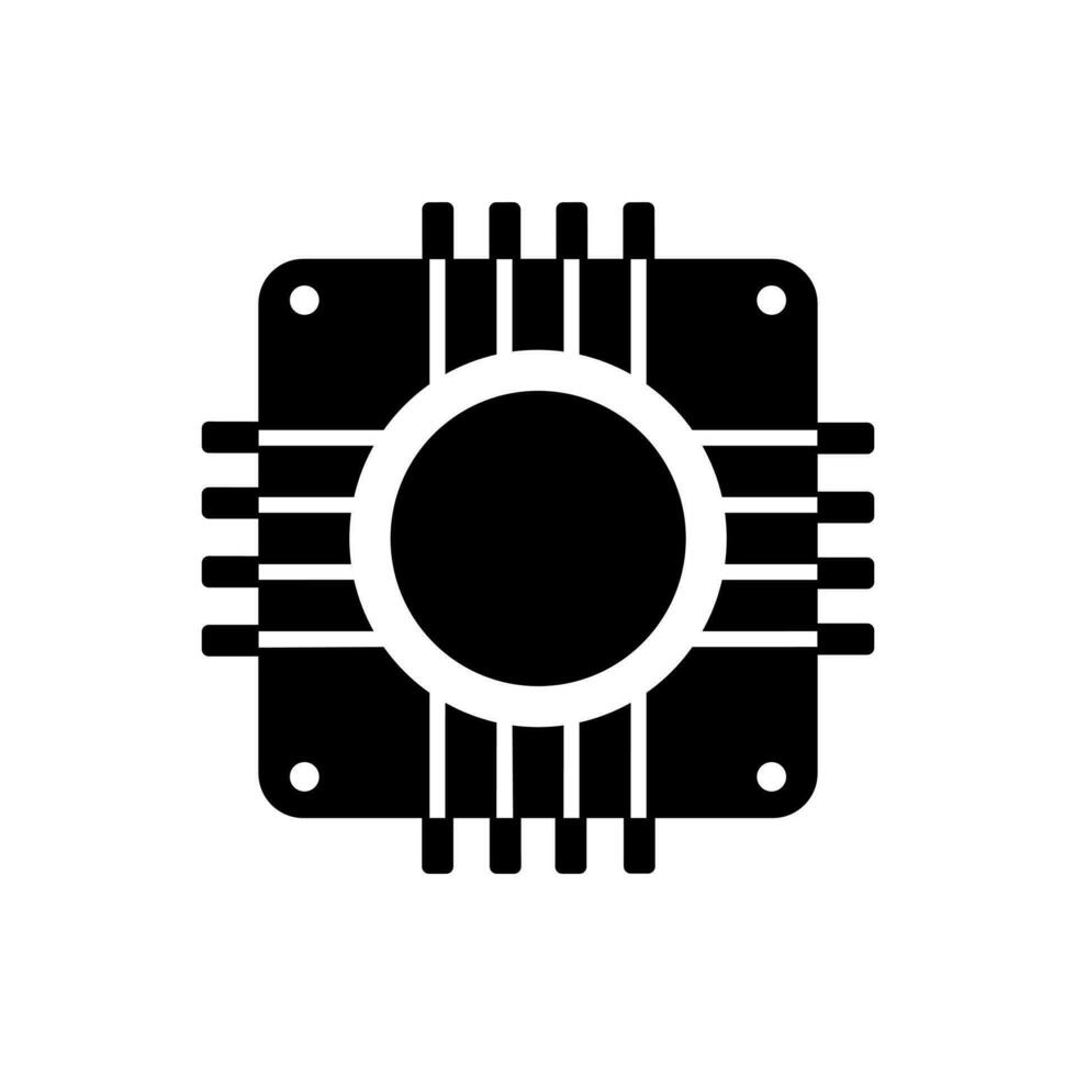 Chip Vector Icon Microchip Illustration Symbol Cpu Sign Core Logo 23731942 Vector Art At