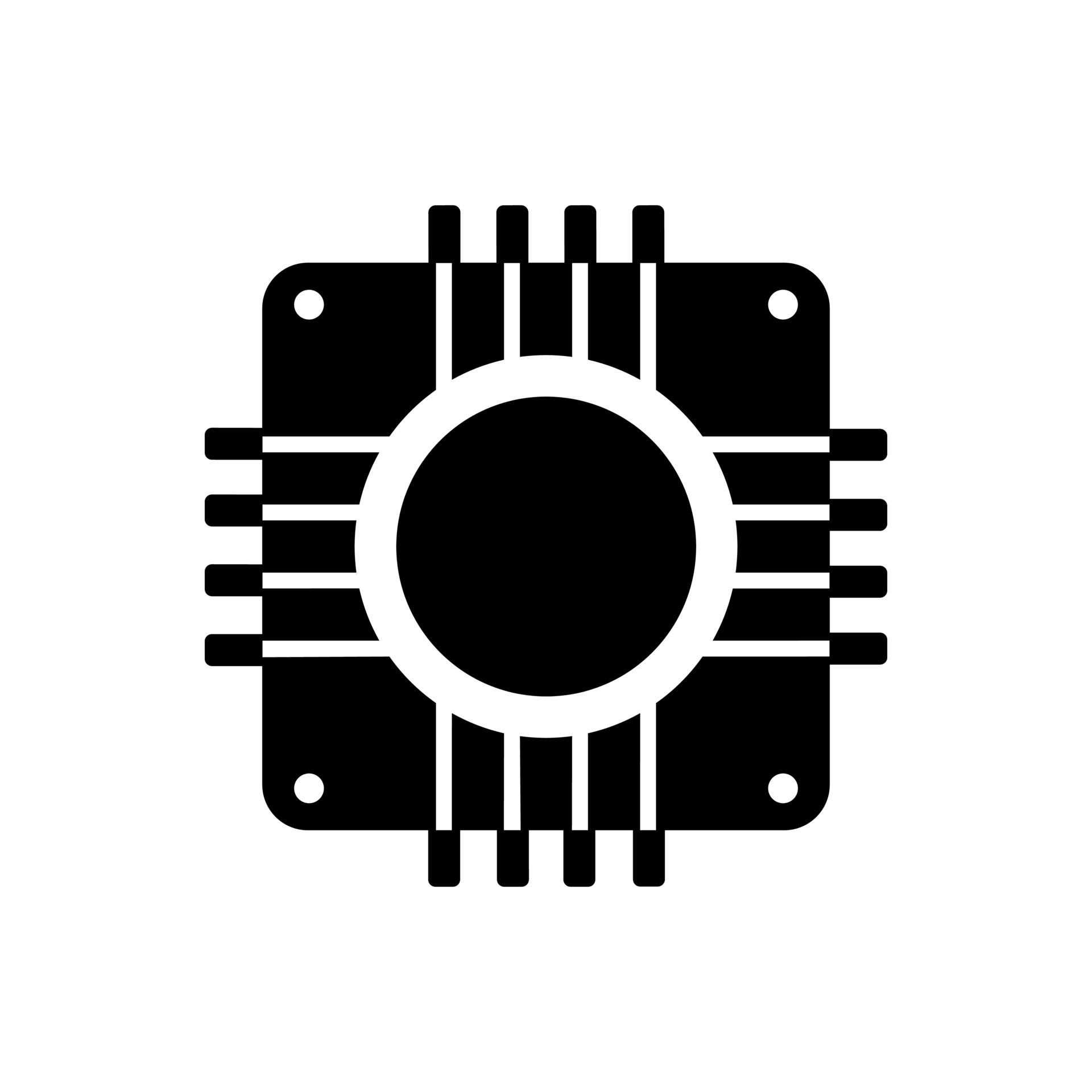 Chip Vector Icon Microchip Illustration Symbol Cpu Sign Core Logo 23731942 Vector Art At