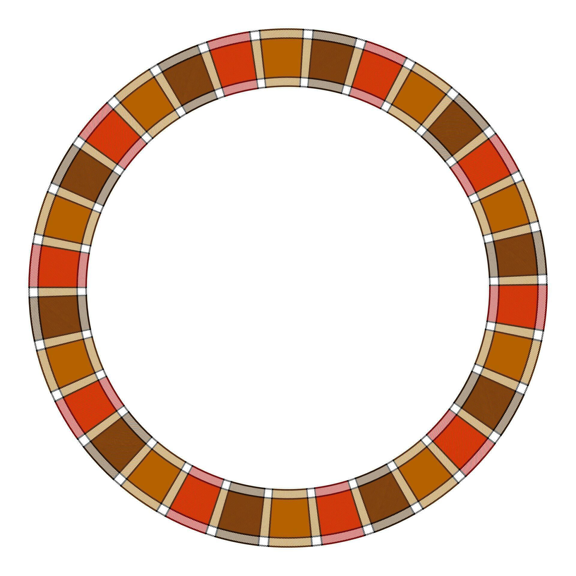 Circle borders and frames vector. Round border pattern geometric vintage frame design. Scottish ...