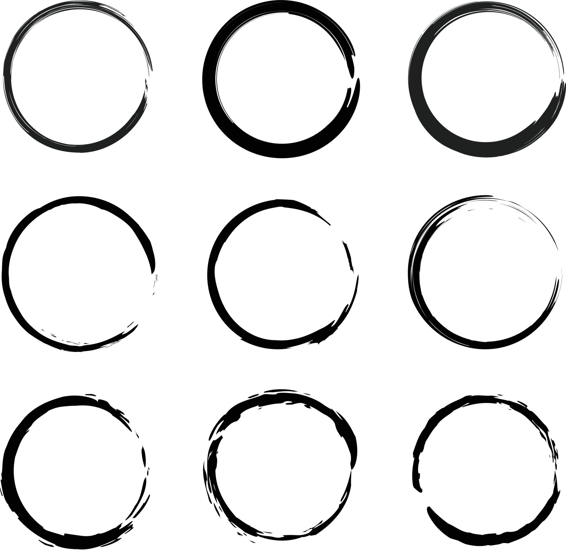 abstract geometric circle shape brush decorative vector art. 23733036 ...