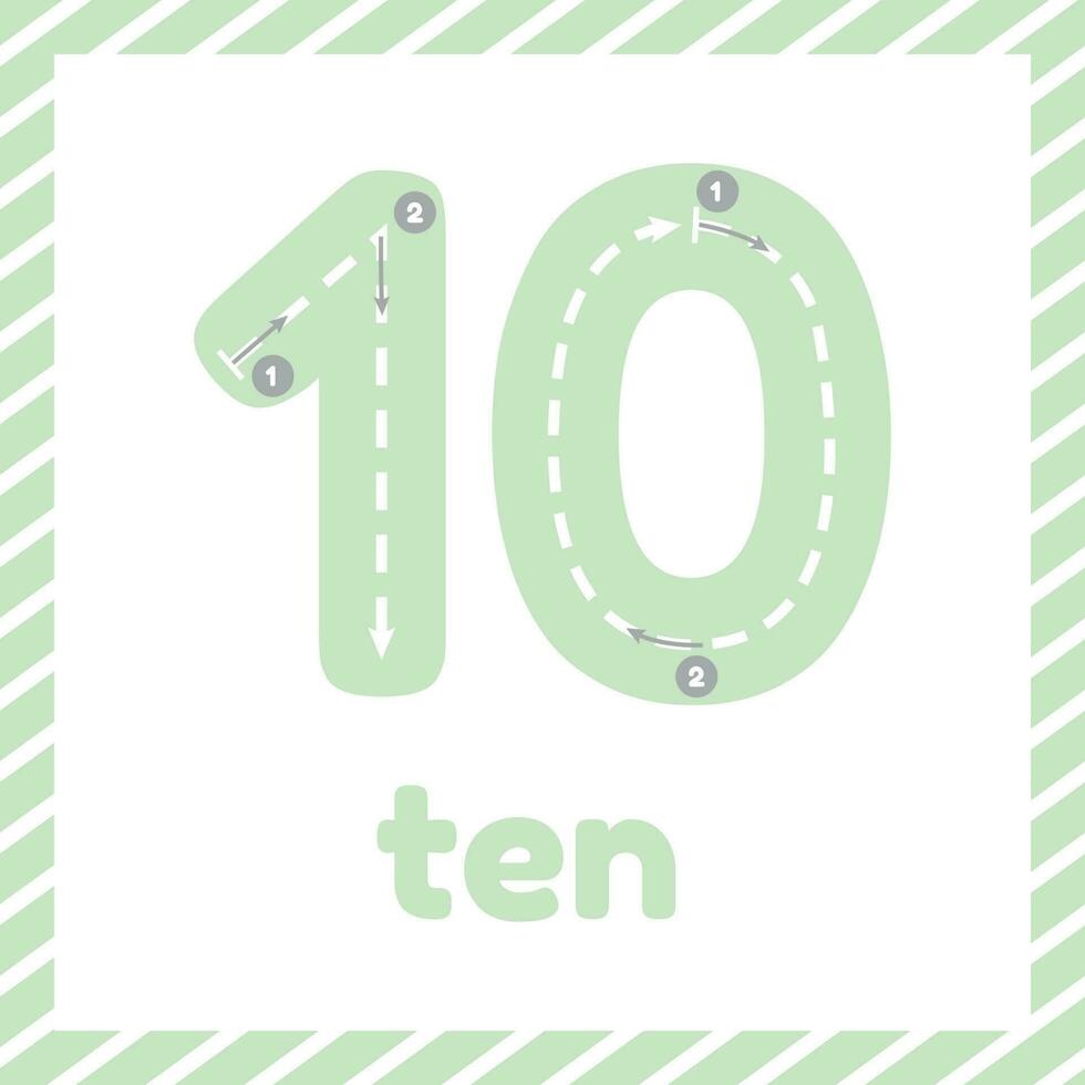 Cute colorful children flashcard with tracing. Learn how to write ...