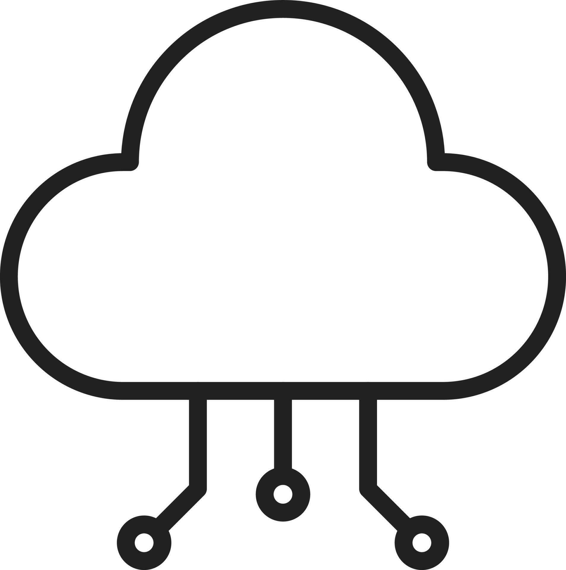 Cloud Data Distribution Icon Vector Image Suitable For Mobile Apps Web Apps And Print Media