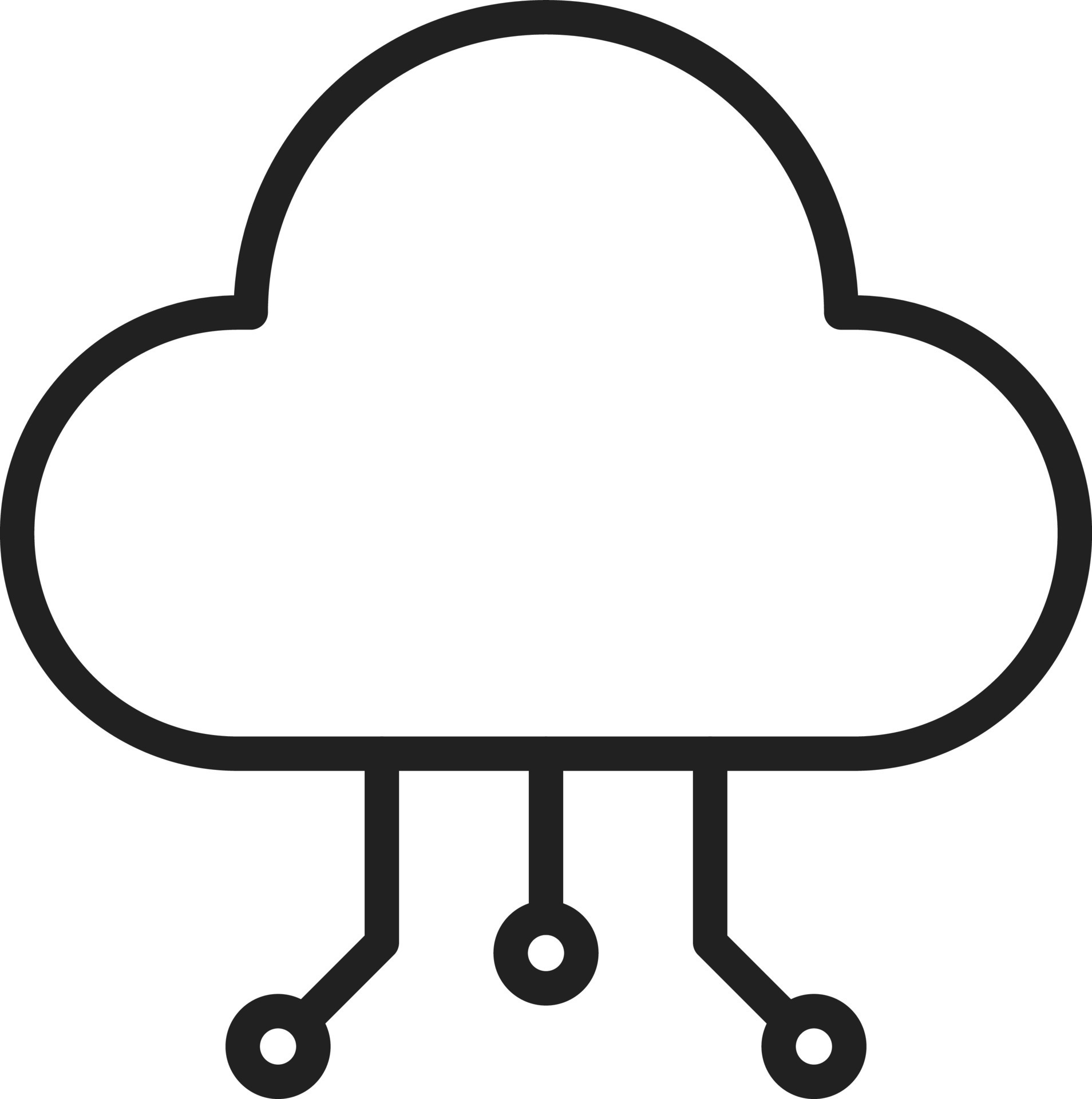 Cloud Data Distribution Icon Vector Image Suitable For Mobile Apps Web Apps And Print Media