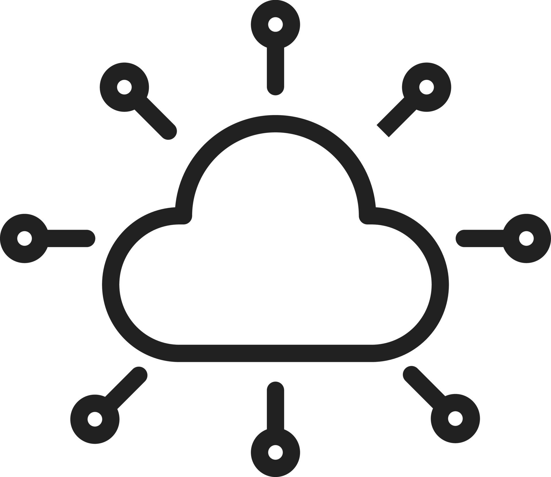 Cloud Network Icon Vector Image Suitable For Mobile Apps Web Apps And