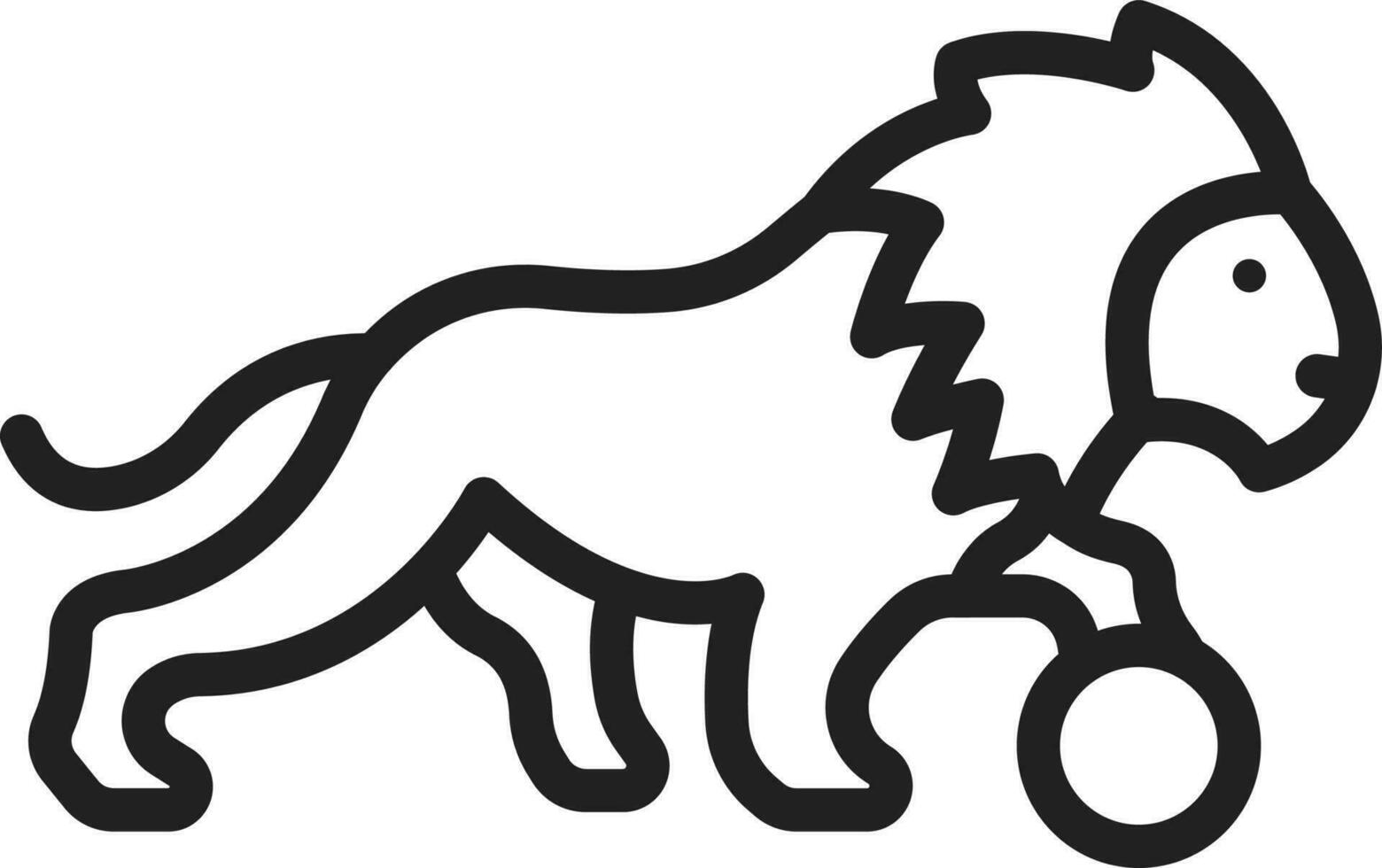 Lion Performing icon vector image. Suitable for mobile apps, web apps ...