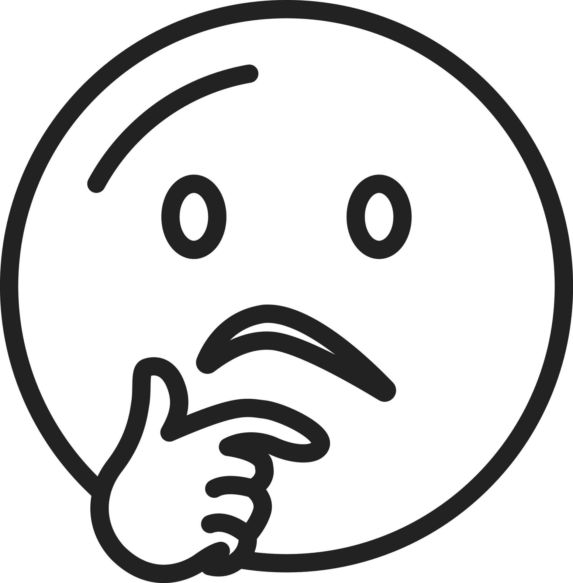 Thinking Face Icon Vector Image Suitable For Mobile Apps Web Apps And Print Media 23735889