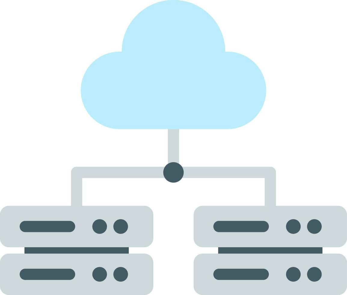 Multiple Cloud Servers icon vector image. Suitable for mobile apps, web ...