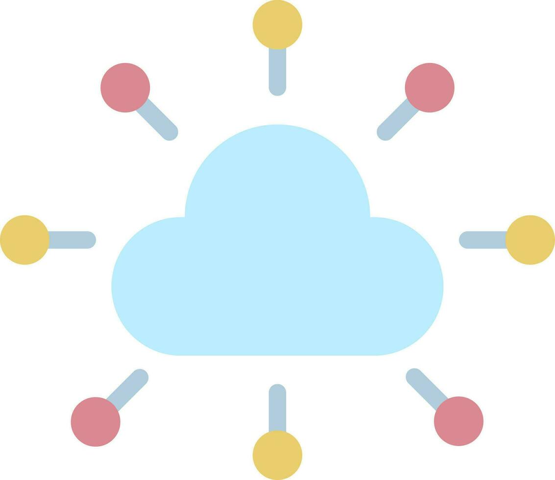 Cloud Network icon vector image. Suitable for mobile apps, web apps and ...