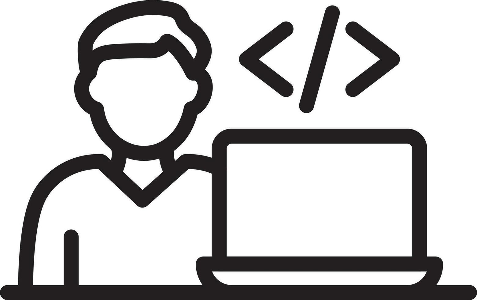 Software Developer Icon Vector Image Suitable For Mobile Apps Web Apps And Print Media
