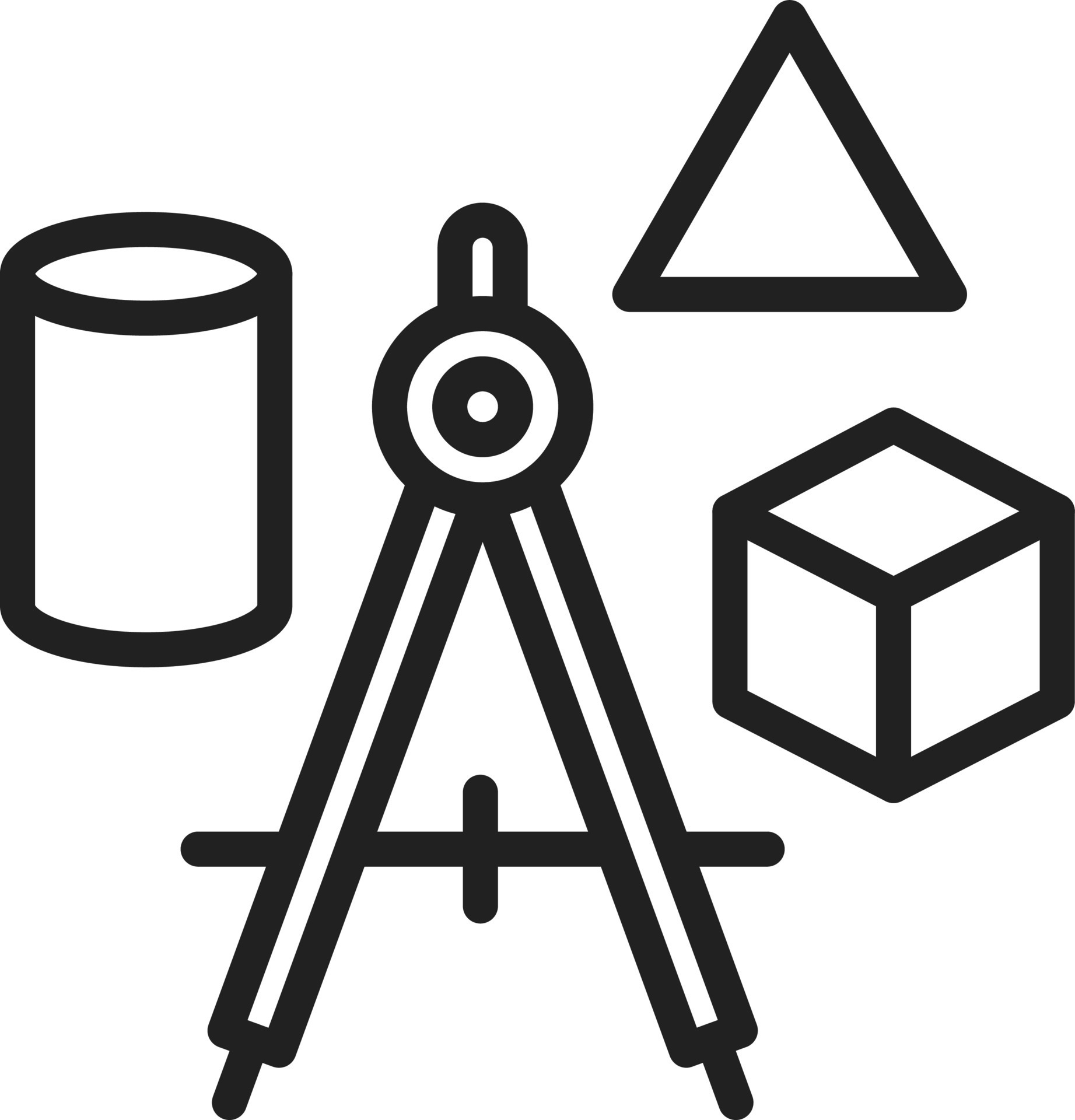 Studying Geometry icon vector image. Suitable for mobile apps, web apps and print media ...