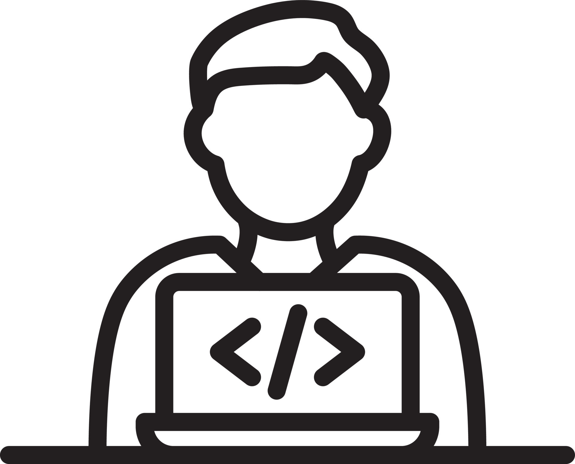 Programmer Icon Vector Image Suitable For Mobile Apps Web Apps And