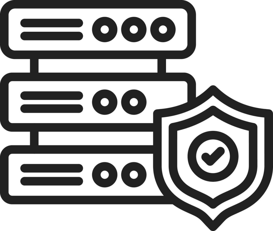 Secure Server icon vector image. Suitable for mobile apps, web apps and ...