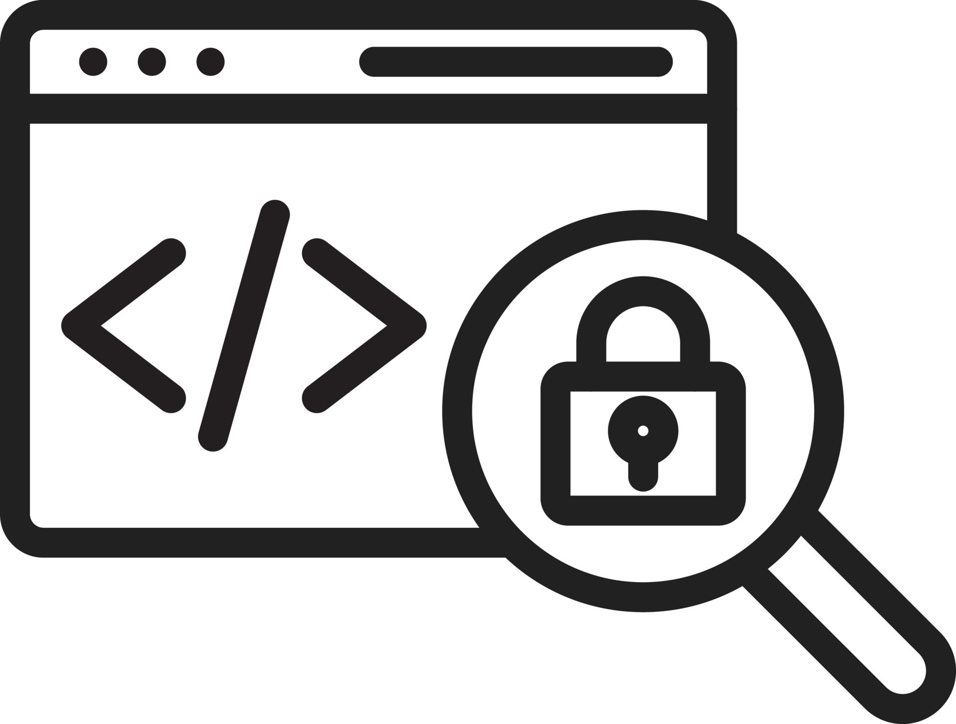 Insecure Code Icon Vector Image Suitable For Mobile Apps Web Apps And Print Media 23736683