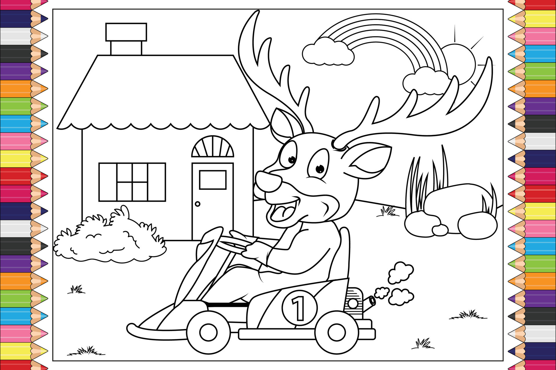 dibujos animados de animales para colorear para niños 23737428 Vector ...