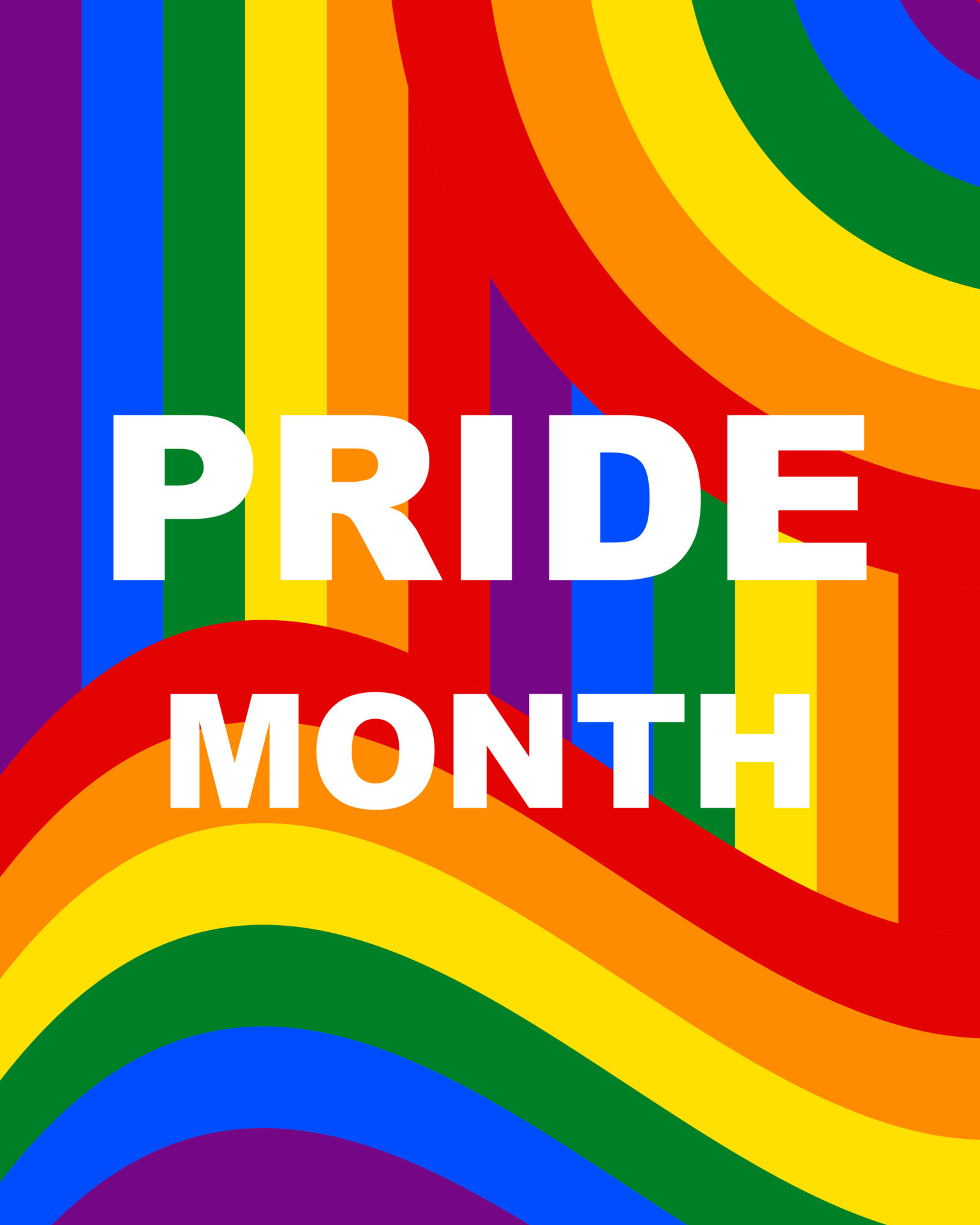 Vertical Wavy Lgbt Background Lgbt Colors Rainbow Flag With Text