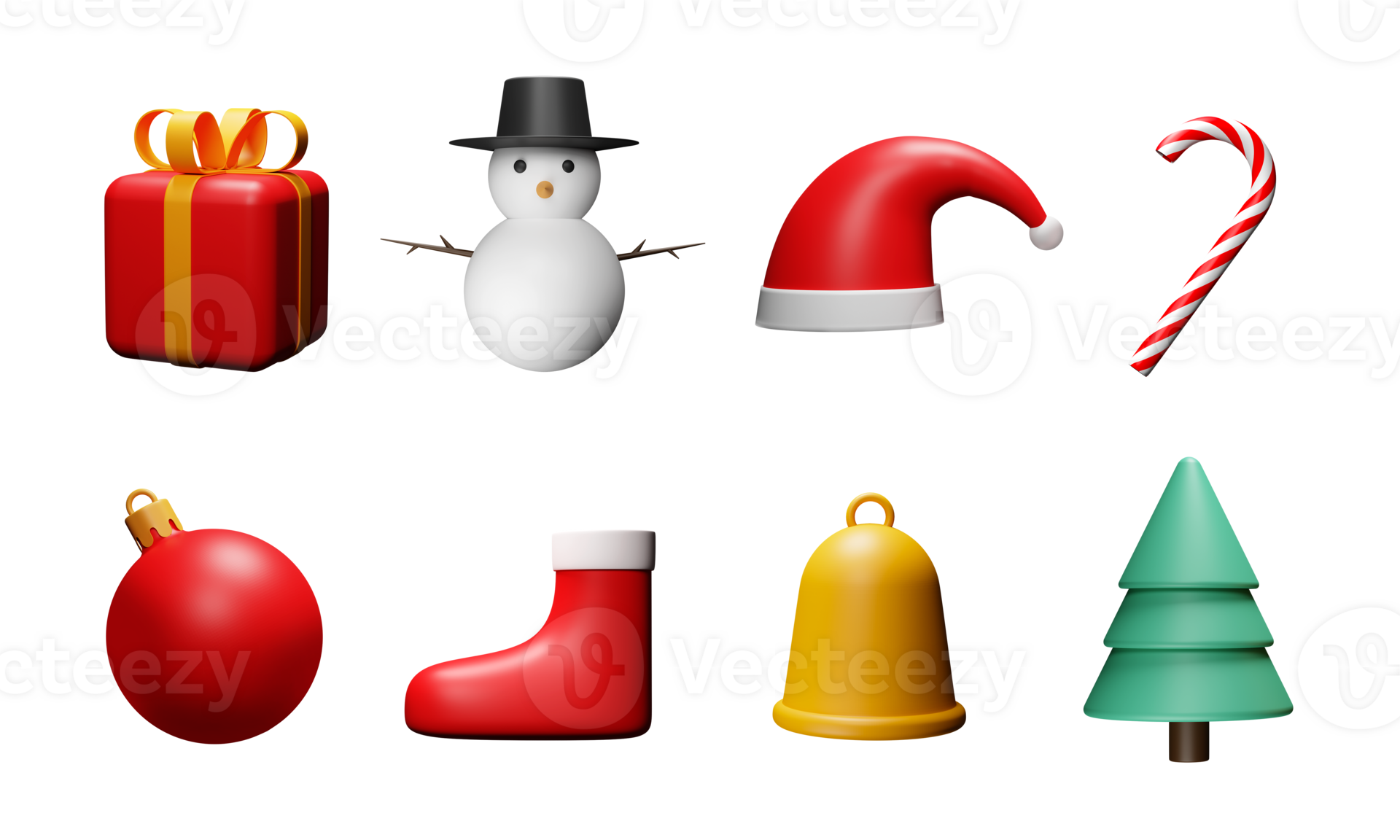 Christmas Elements on PNG Background. 23742696 PNG