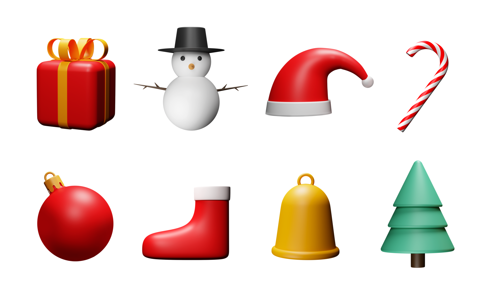 Christmas Elements on PNG Background. 23742696 PNG