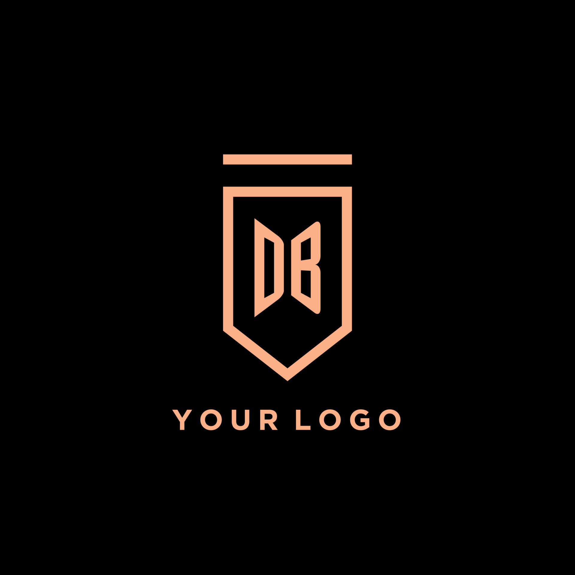 DB monogram initial with shield logo design icon 23742825 Vector Art at Vecteezy