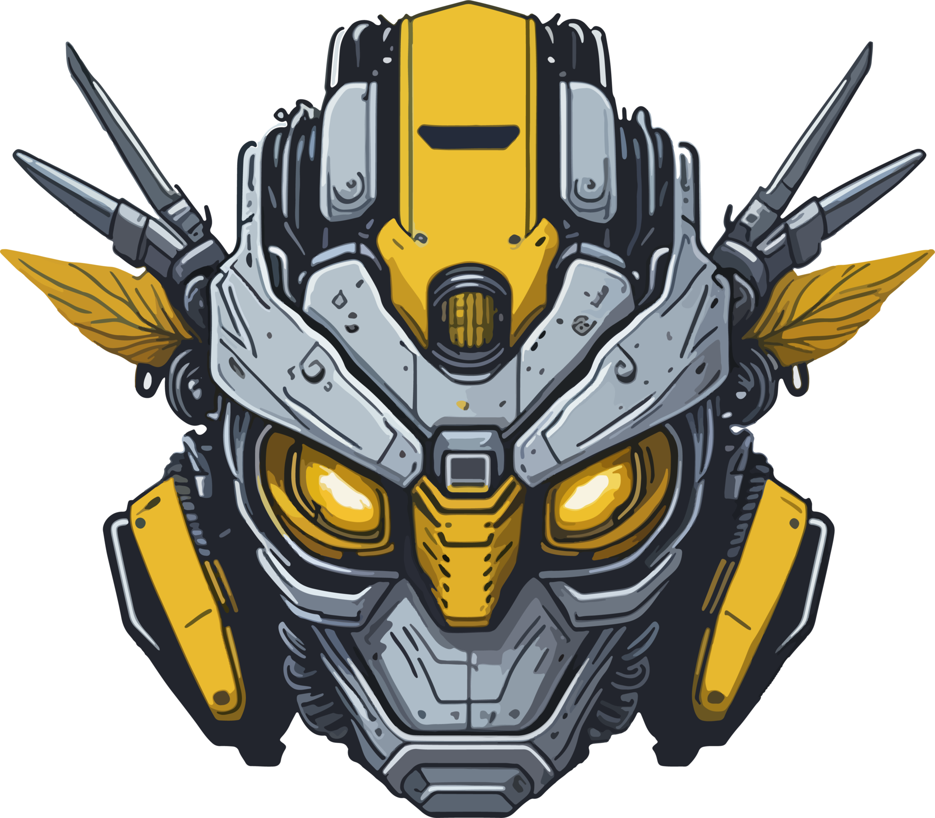 Futuristic Robot Head Logo With 23742933 Png