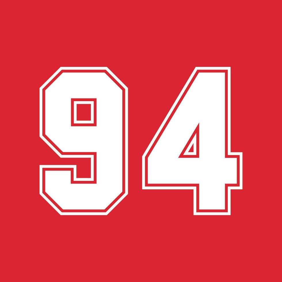 Basketball and Baseball Sport Numbers 94 23744259 Vector Art at Vecteezy