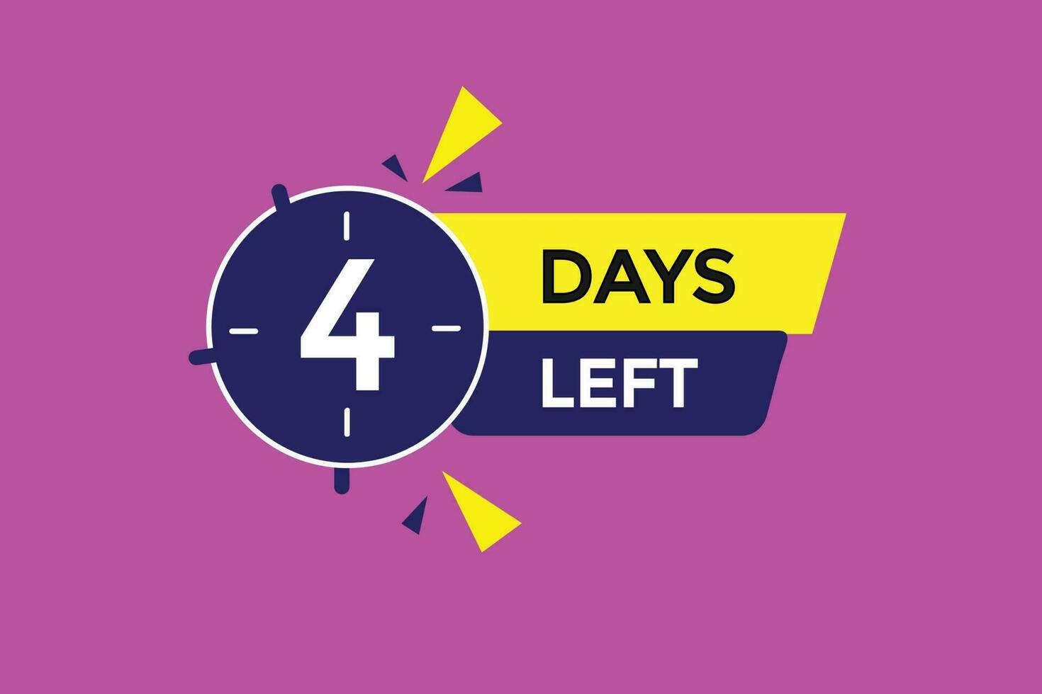 4 days left countdown template, 4 day countdown left banner label ... 4 days left countdown template, 4 day countdown left banner label ...