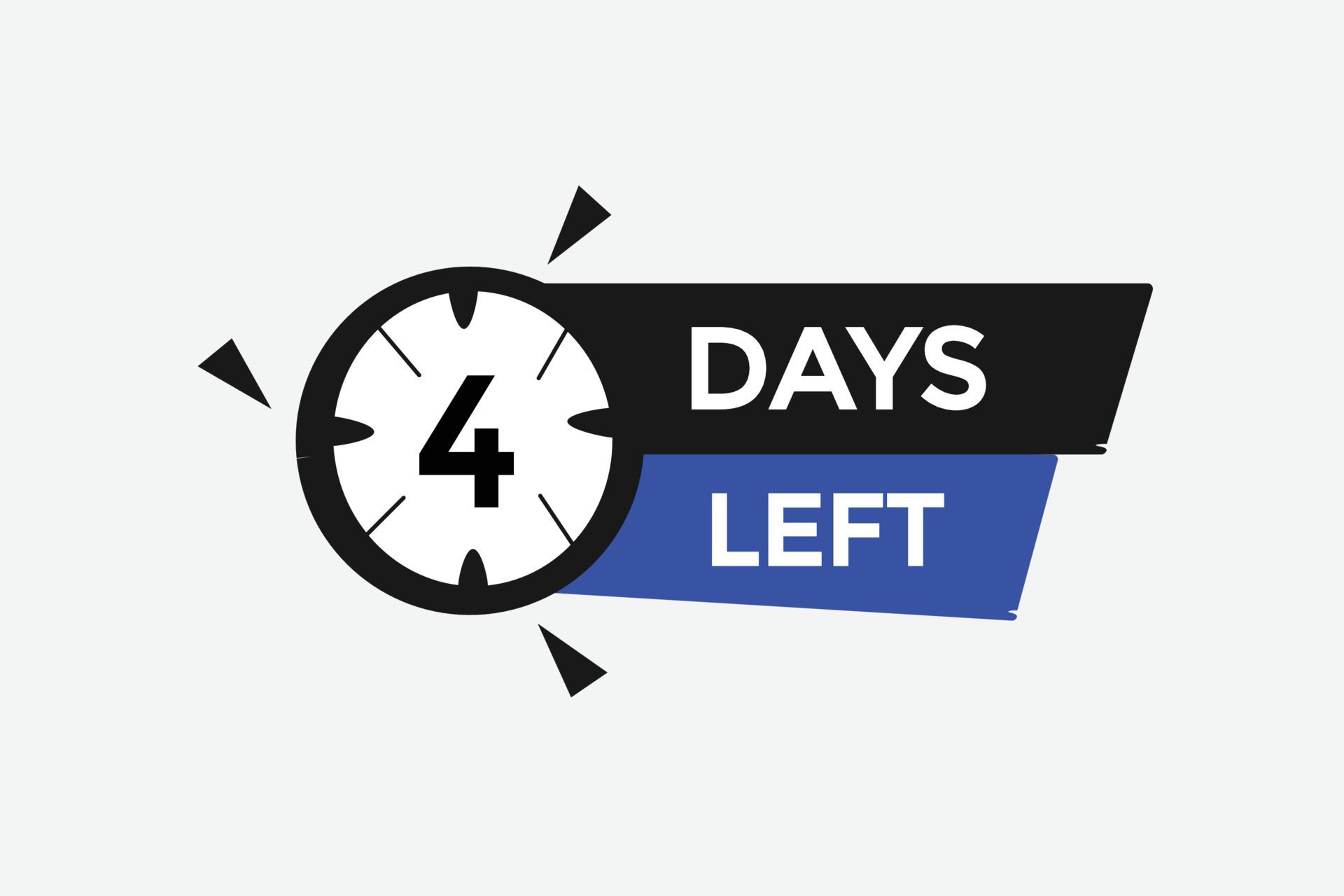 4 days left countdown template, 4 day countdown left banner label ... 4 days left countdown template, 4 day countdown left banner label ...