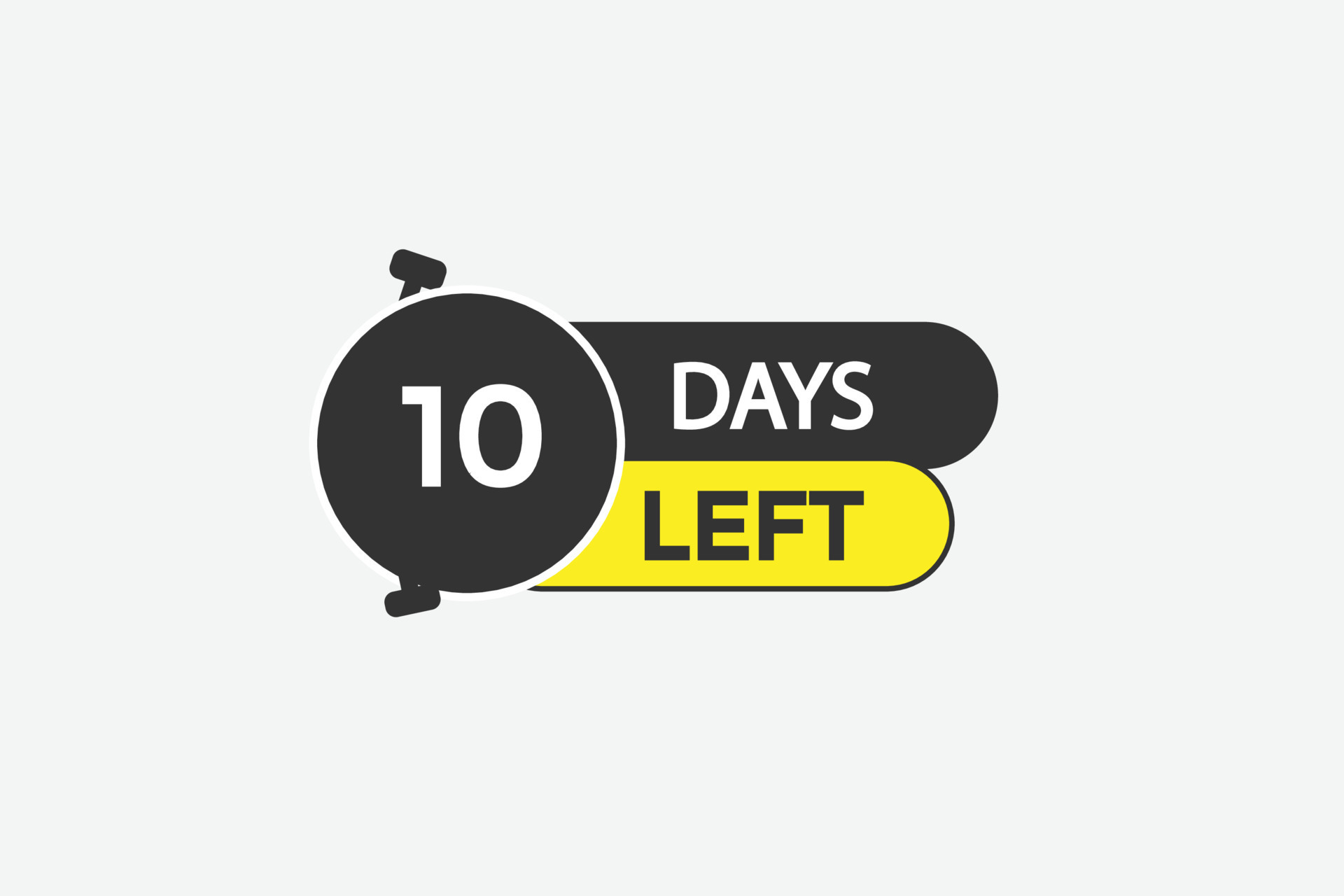 10 days left countdown template, 10 day countdown left banner label ... 10 days left countdown template, 10 day countdown left banner label ...