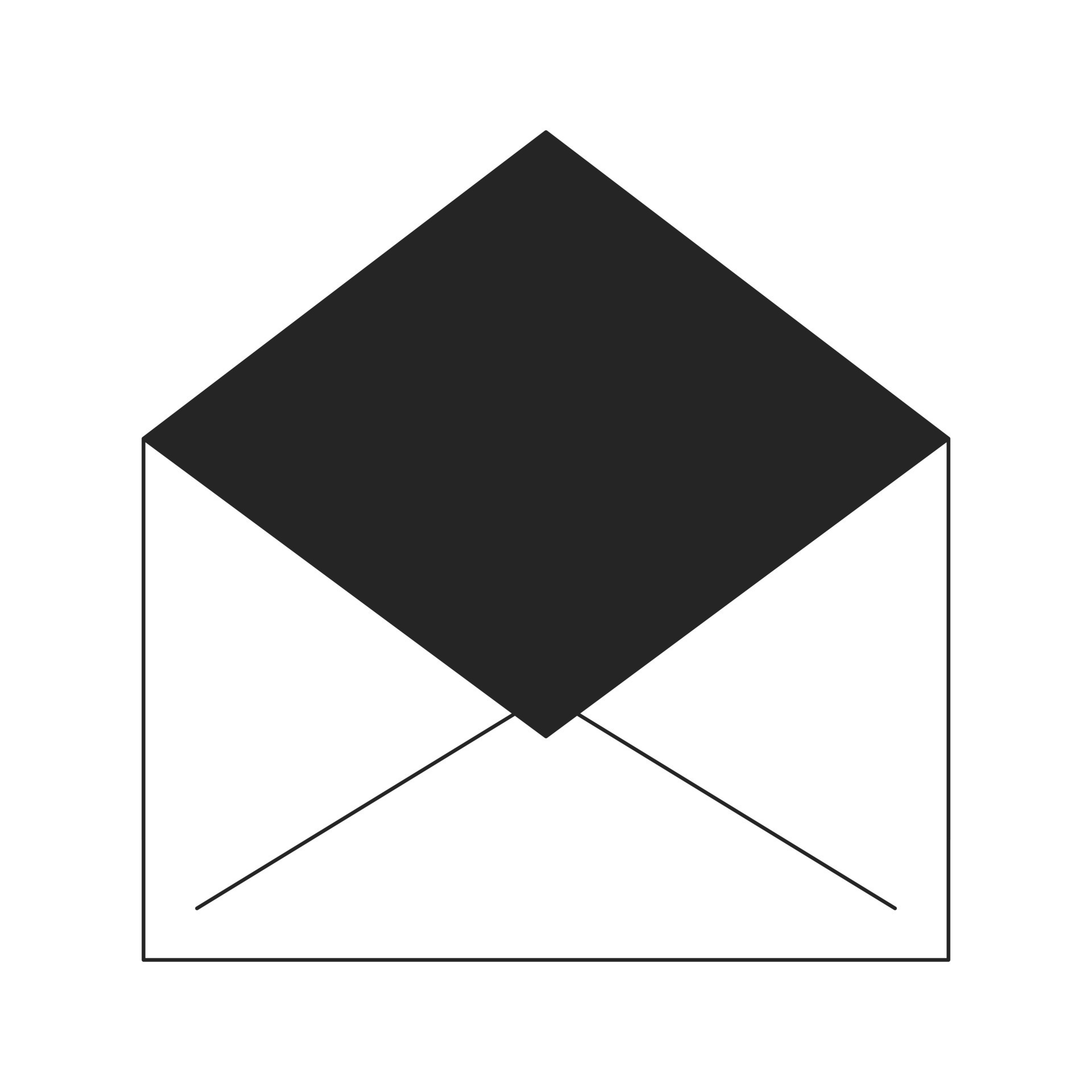 Open Envelope With Black Inside Flat Monochrome Isolated Vector Object Envelope Design Mail