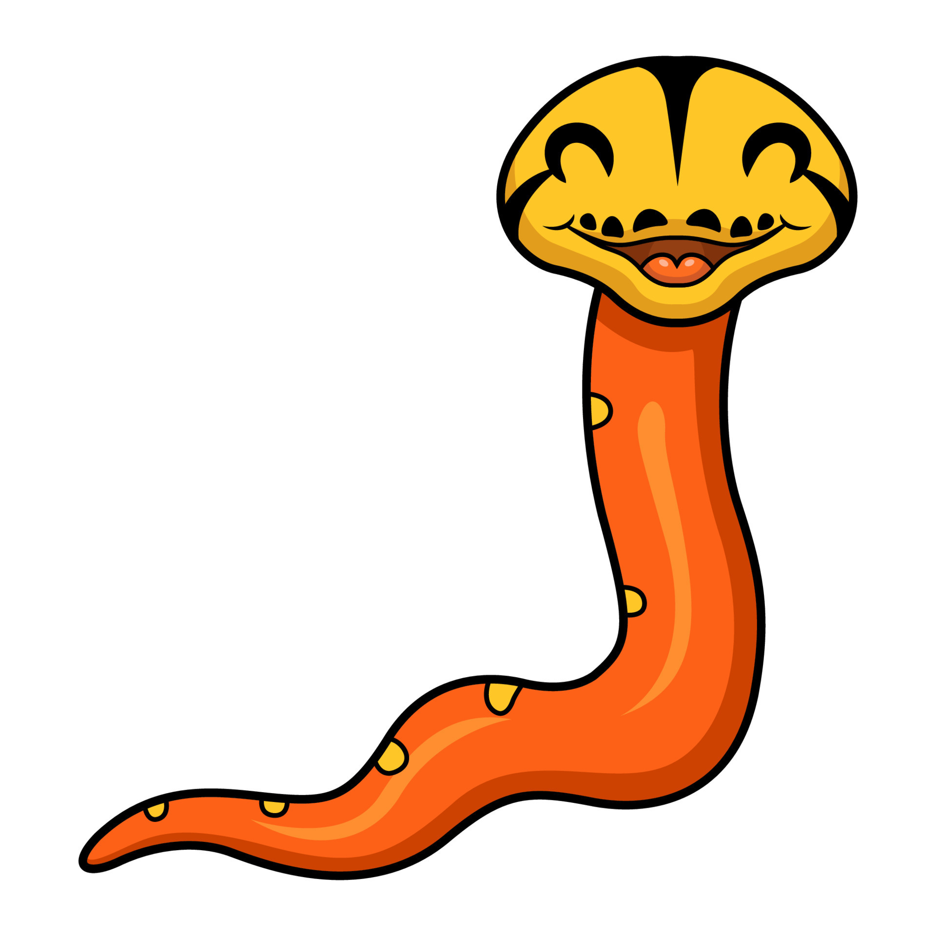 Cute albino golden child reticulated python cartoon 23751163 Vector Art ...