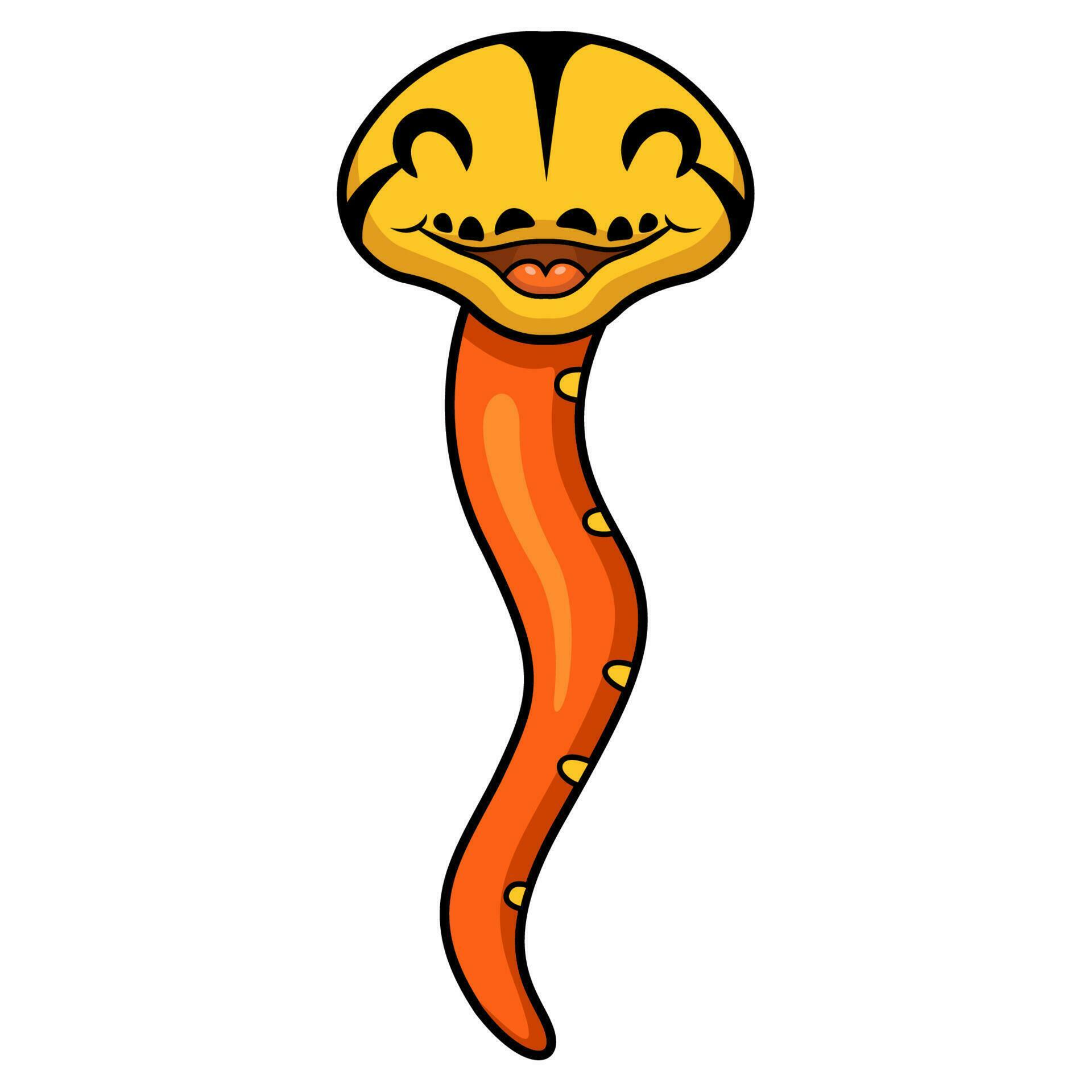 Cute albino golden child reticulated python cartoon 23751171 Vector Art ...