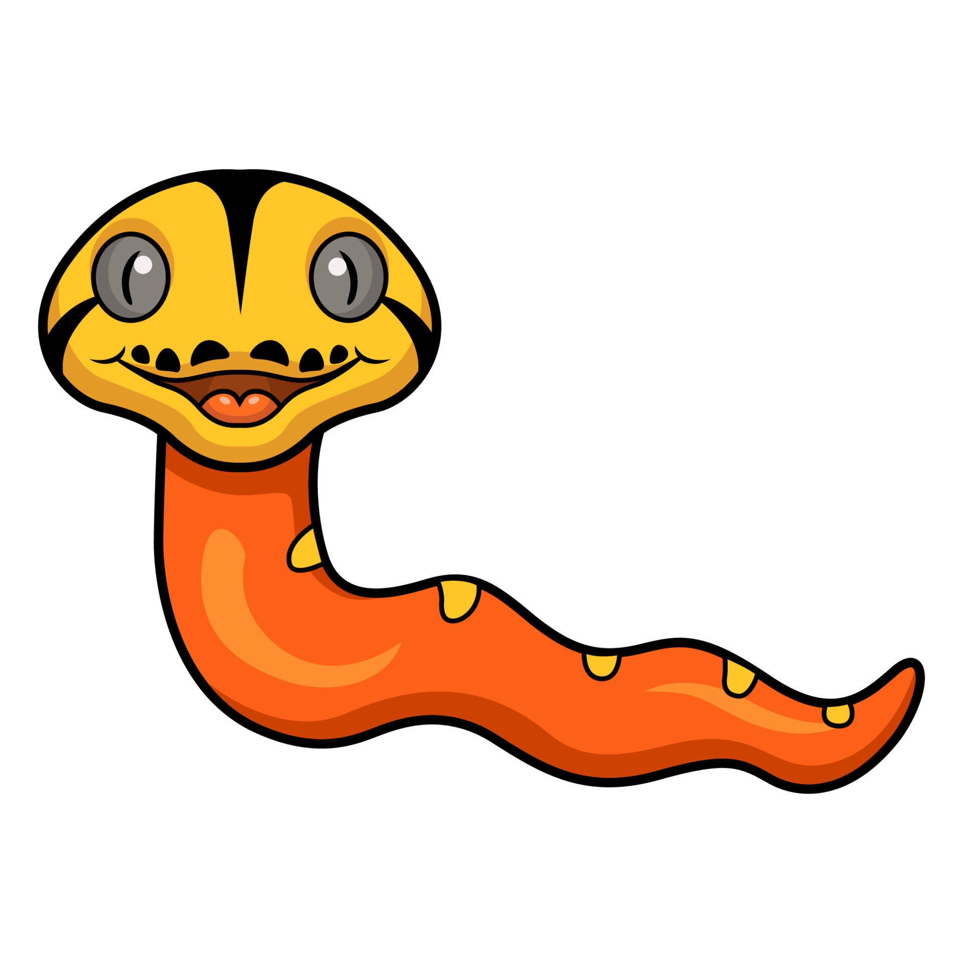 Cute albino golden child reticulated python cartoon 23751173 Vector Art ...
