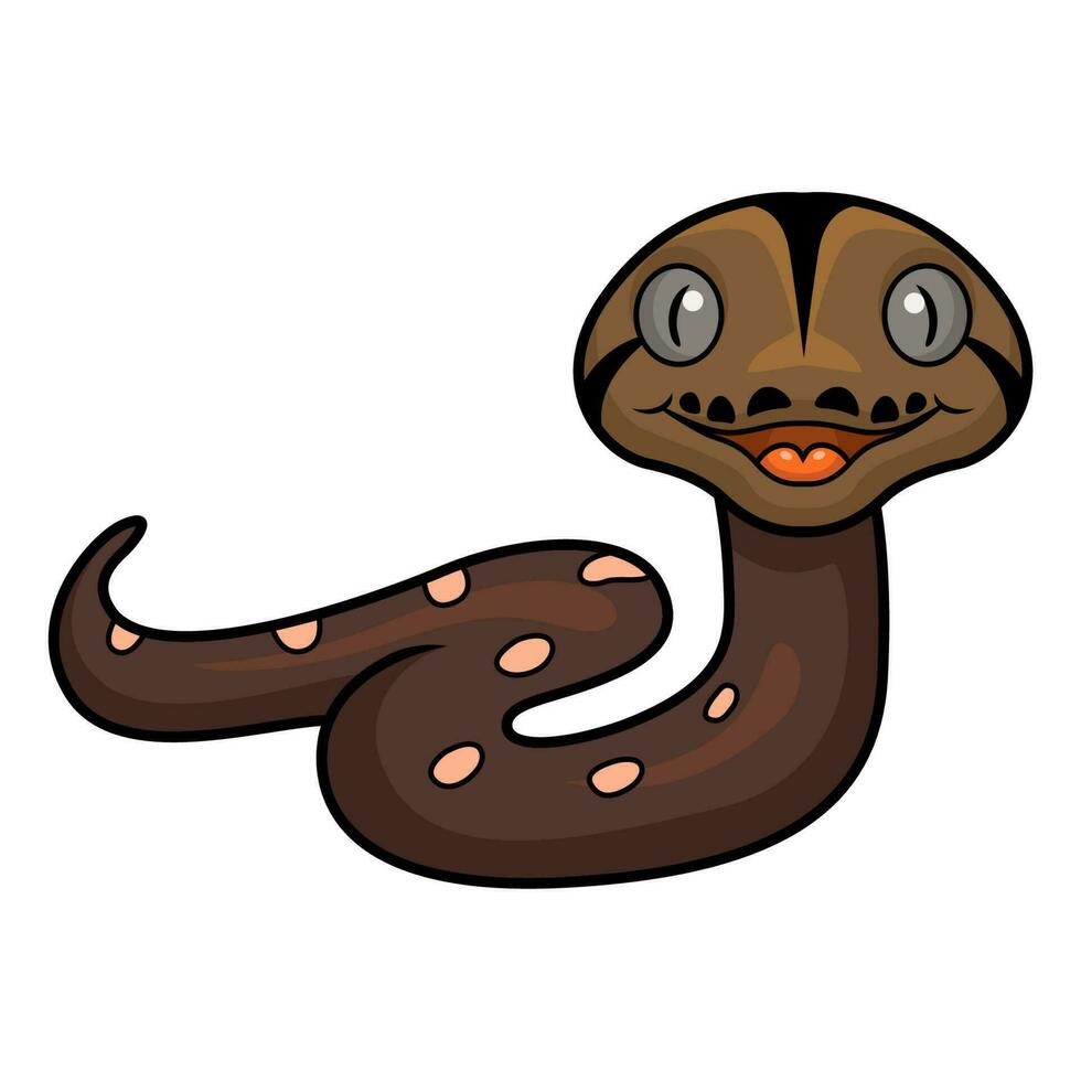 Cute golden child phantom reticulatus python cartoon 23751209 Vector ...