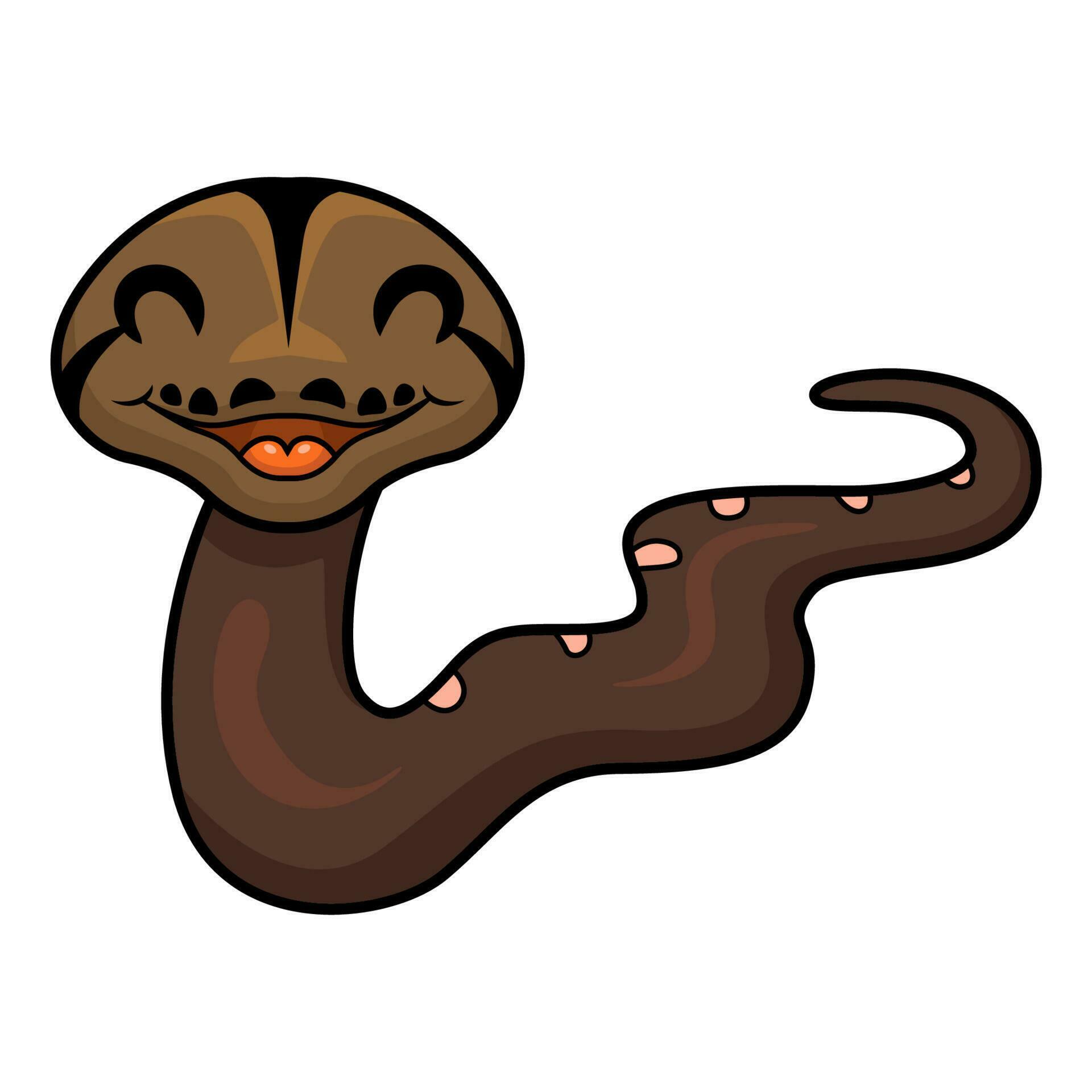 Cute golden child phantom reticulatus python cartoon 23751212 Vector ...