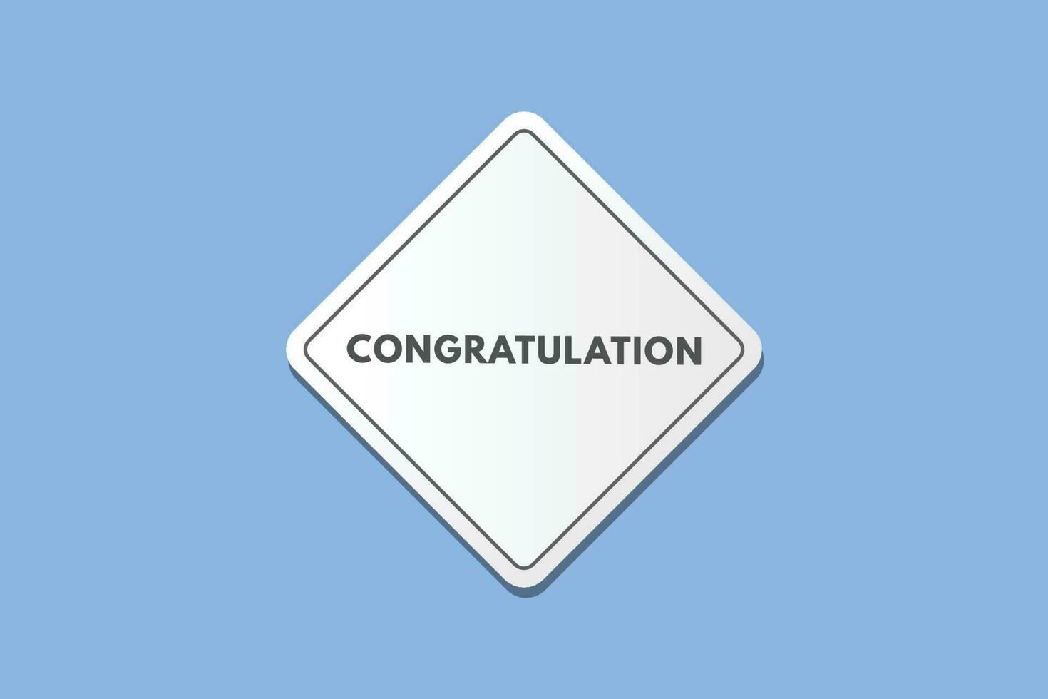Congratulation text Button. Congratulation Sign Icon Label Sticker Web ...