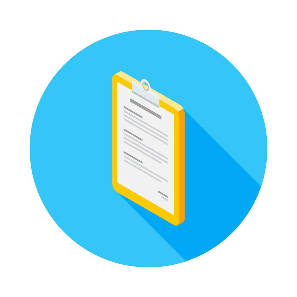 Clipboard Isometric left view icon vector isometric. Flat style vector ... Clipboard Isometric left view icon vector isometric. Flat style vector ...
